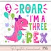 Girl Three Rex PNG: Dinosaur 3rd Birthday Design (digital Download) - Etsy