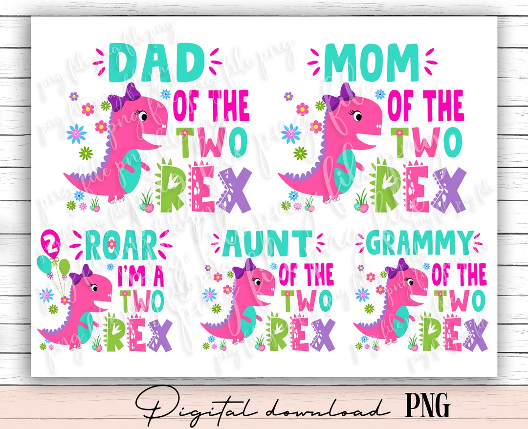 Family Dinosaurus Bundle Png, Two Rex Png, Dinosaur Family Png ...