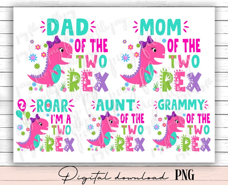 Family Dinosaurus Bundle Png Two Rex Png Dinosaur Family - Etsy