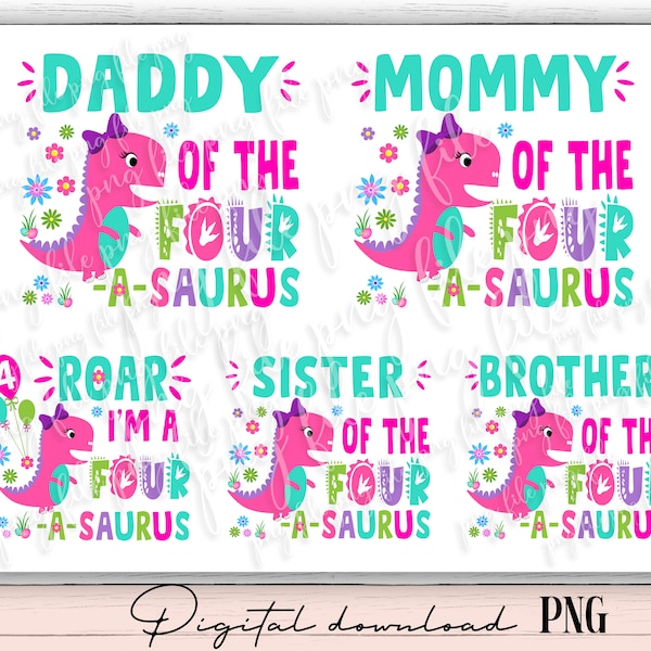 Family Saurus Bundle Png - Etsy
