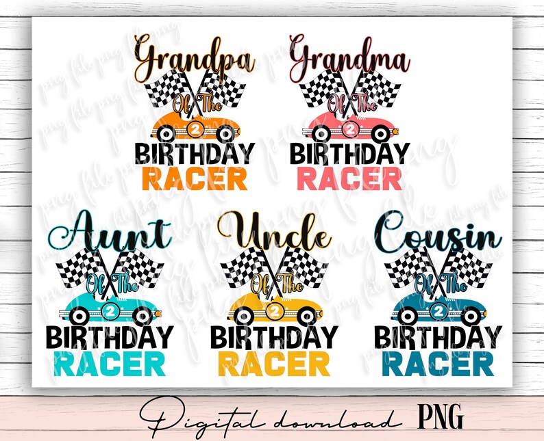 Race Car Family Bundle Race Car Png Race Car Birthday Party - Etsy