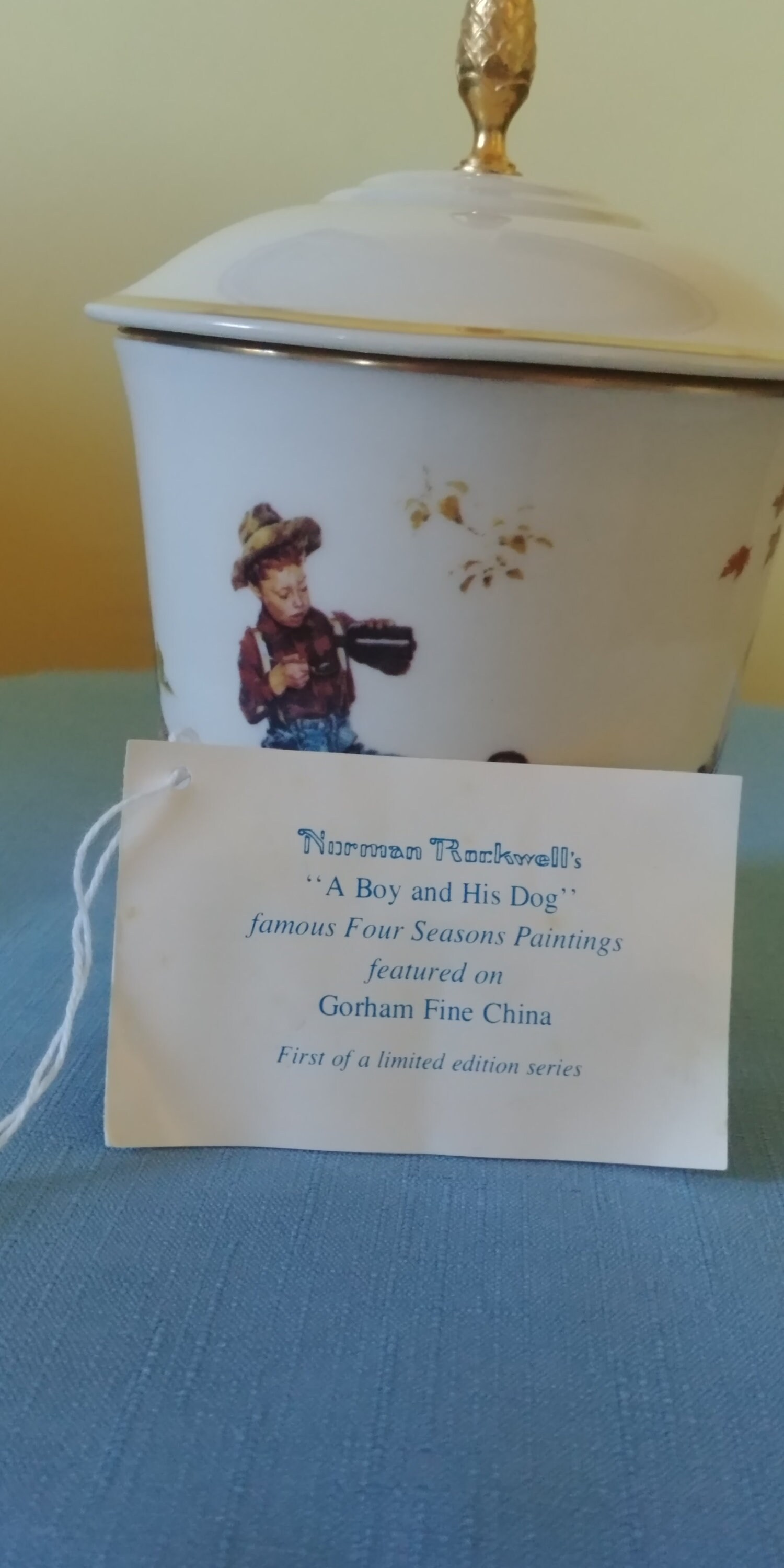 Vintage China Cachepot Featuring Norman Rockwell Paintings - Etsy