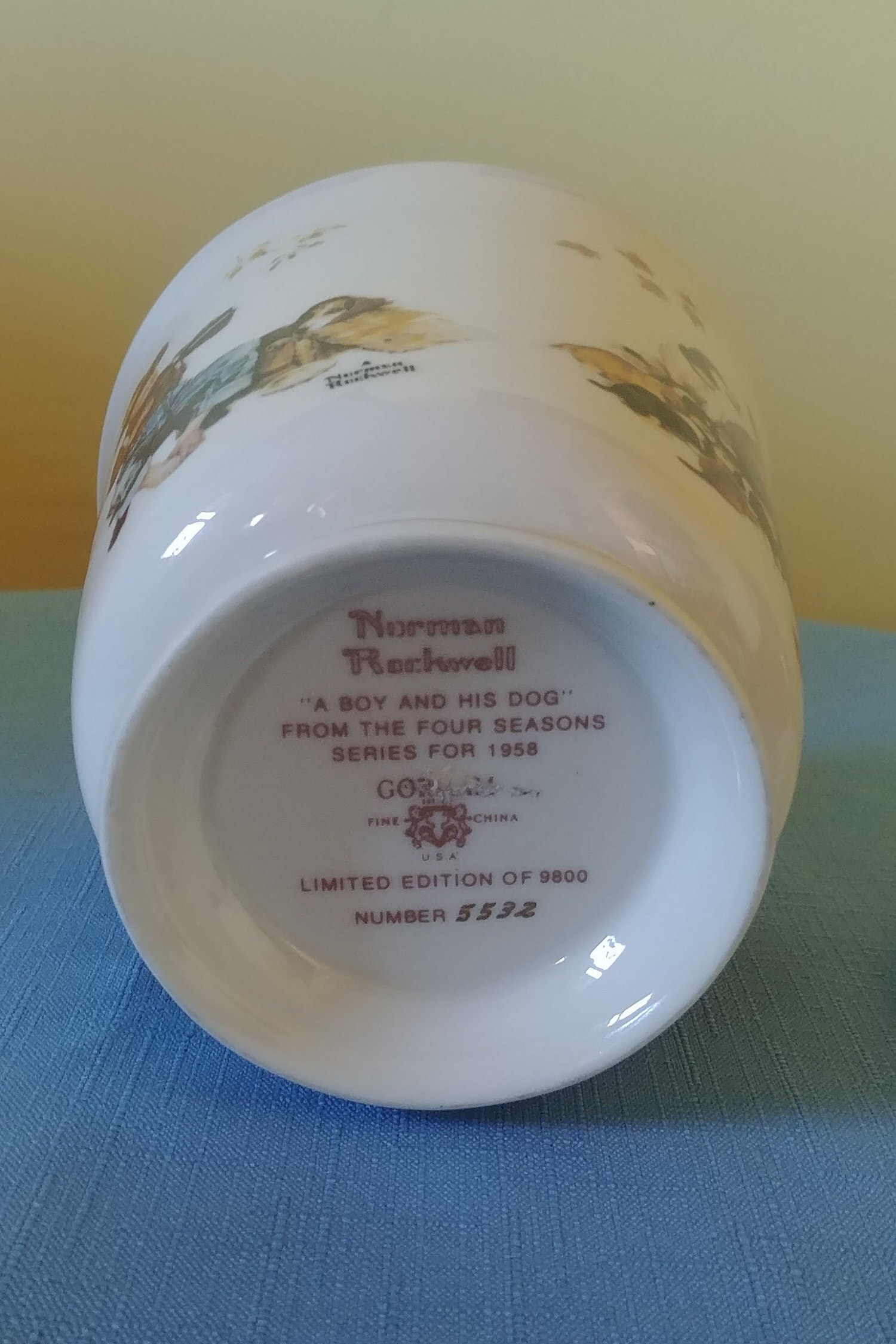 Vintage China Cachepot Featuring Norman Rockwell Paintings From "a Boy ...
