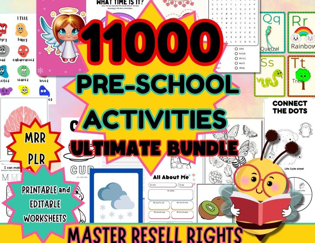 Childrens Activities Kit Preschool Kindergarten Fun Alphabet Numbers ...