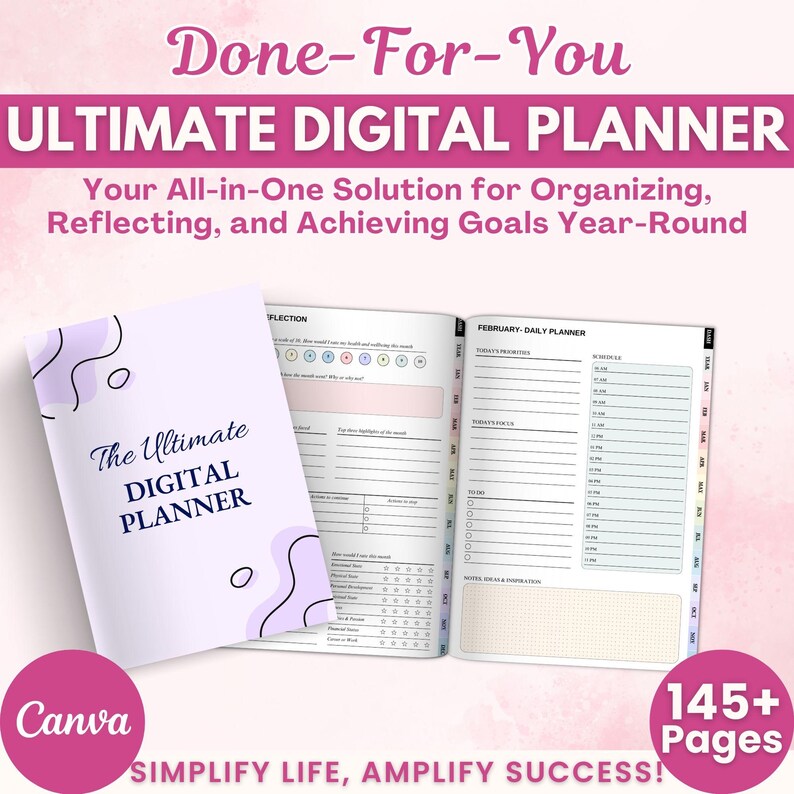 2025 2026 Ultimate Digital Planner Monthly Daily Journal Life Planner ...