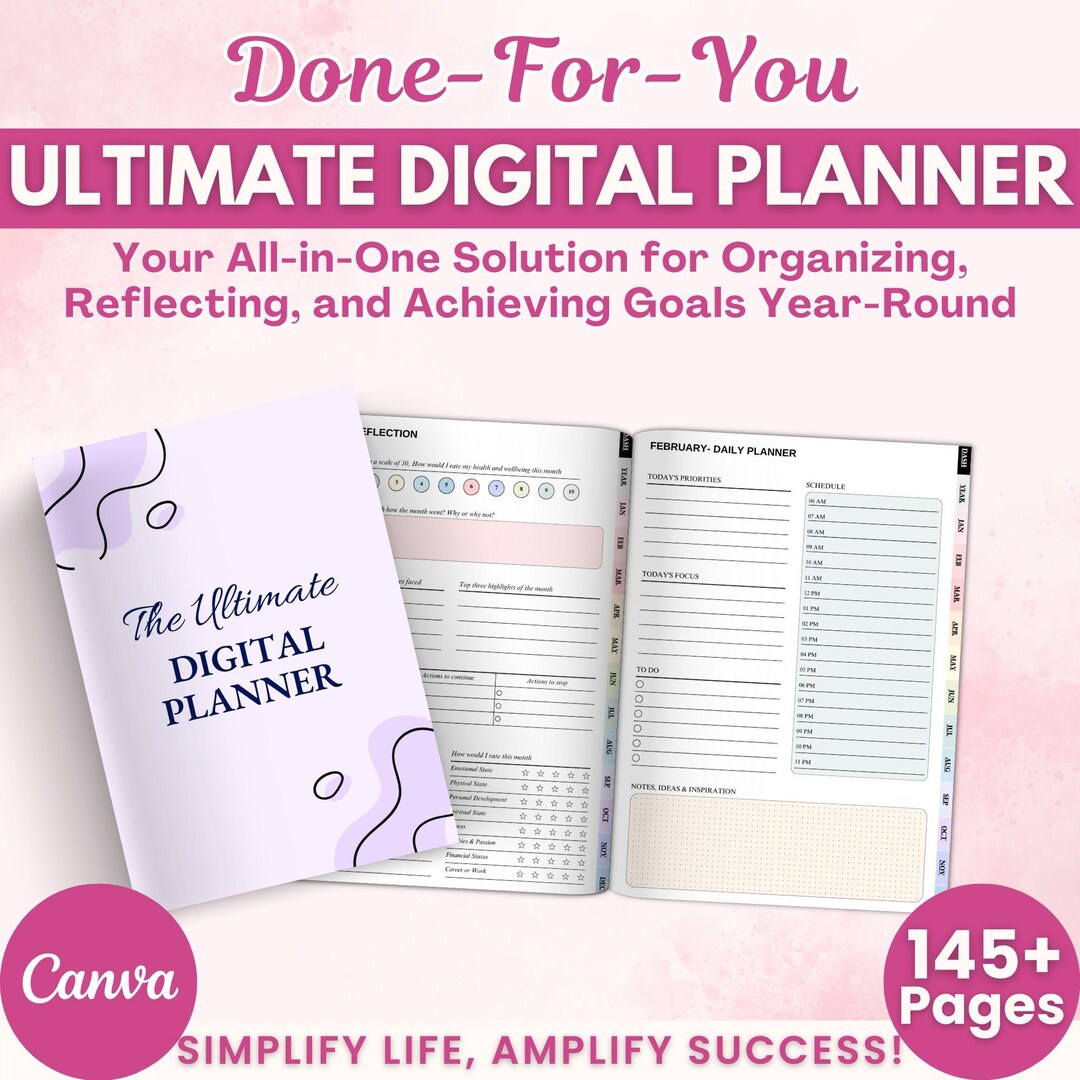 2025 2026 Ultimate Digital Planner Monthly Daily Journal Life Planner ...