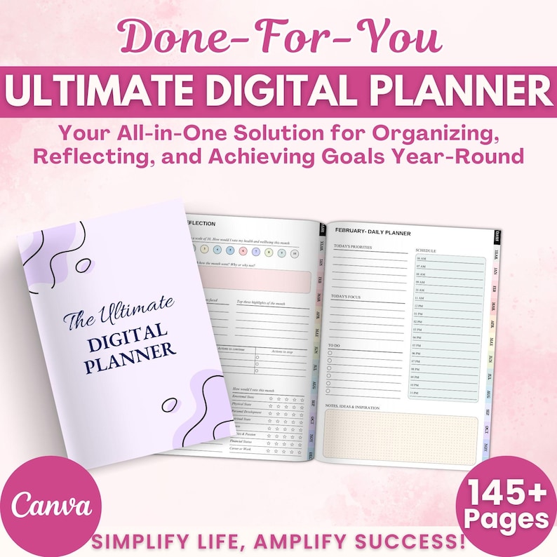 2025 2026 Ultimate Digital Planner Monthly Daily Journal Life Planner ...