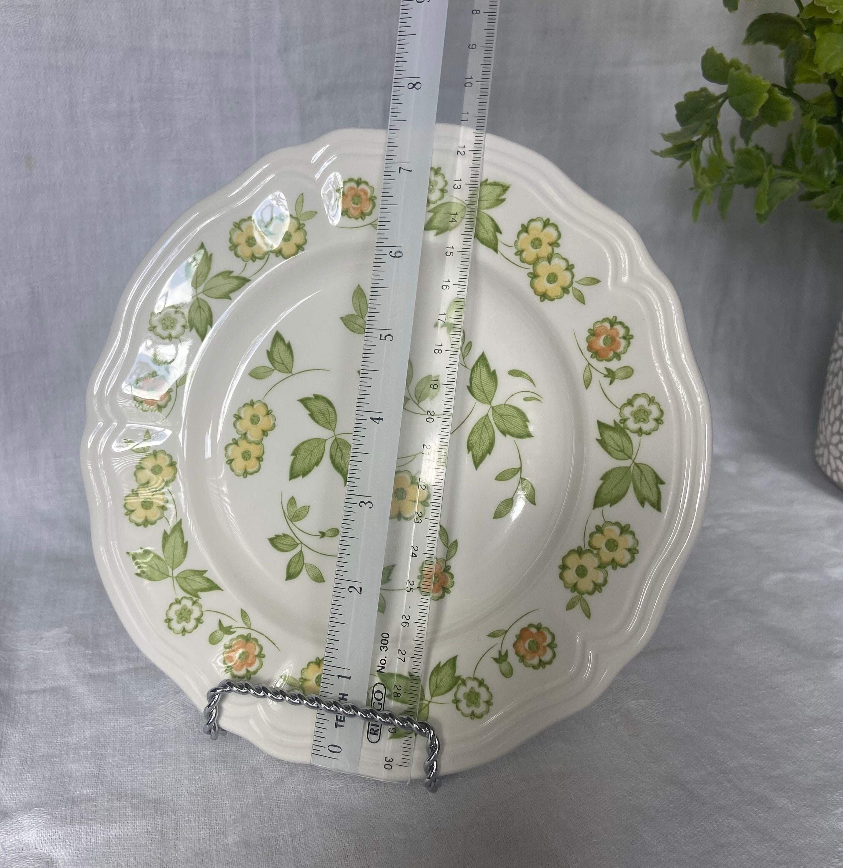 Vintage Ironstone Petite Flora Dishes Yellow and Orange Green Flowers ...