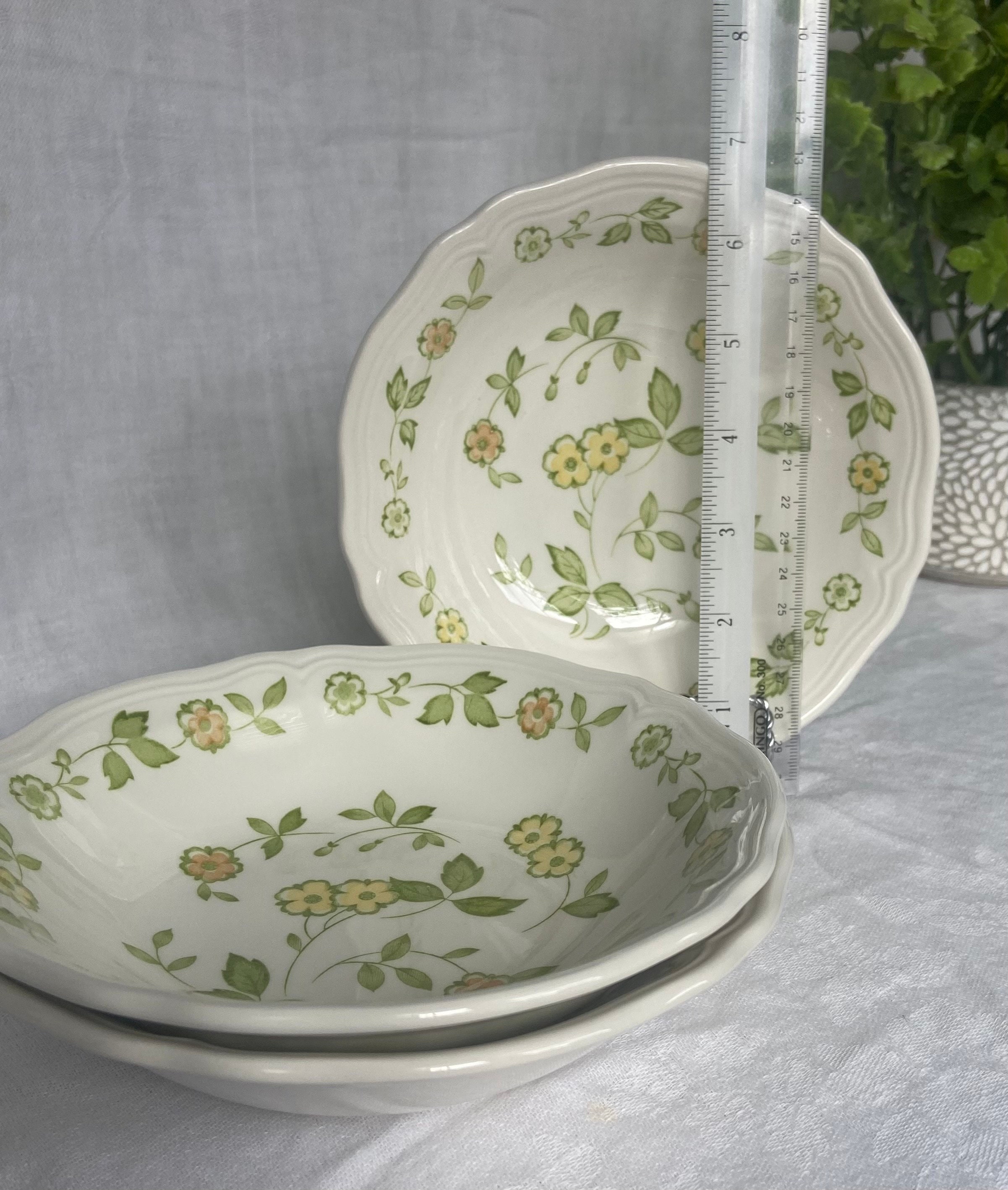 Vintage Ironstone Petite Flora Dishes Yellow and Orange Green Flowers ...