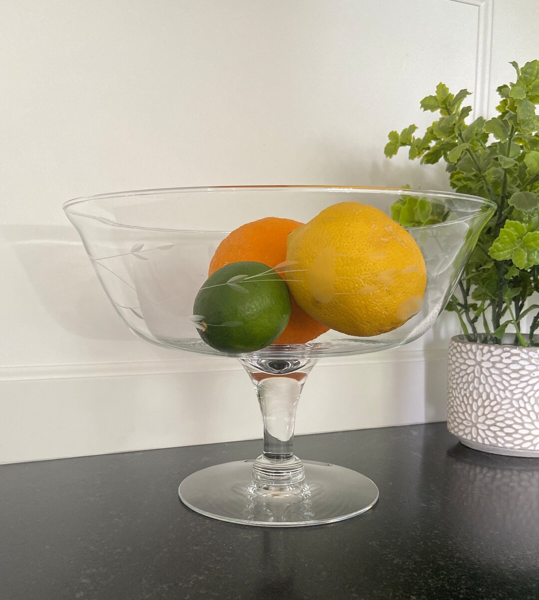 Princess House Heritage Crystal Vintage Pedestal Compote Serving ...