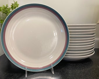 Green Rim Dinner Plate - Etsy