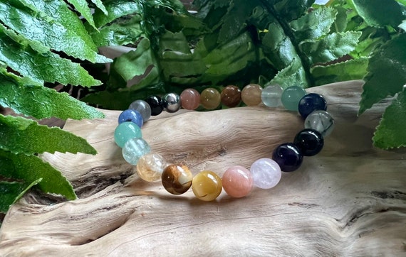 Fibromyalgia Support Genuine Crystal Healing 8mm Bead Bracelet Etsy