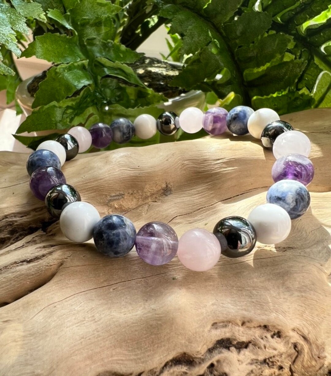 Insomnia Deep Sleep Genuine Crystal Healing 8mm Bead Bracelet - Etsy