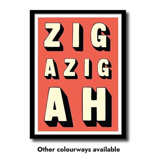 Zig Zig Ah Spice Girls Digital Print Etsy