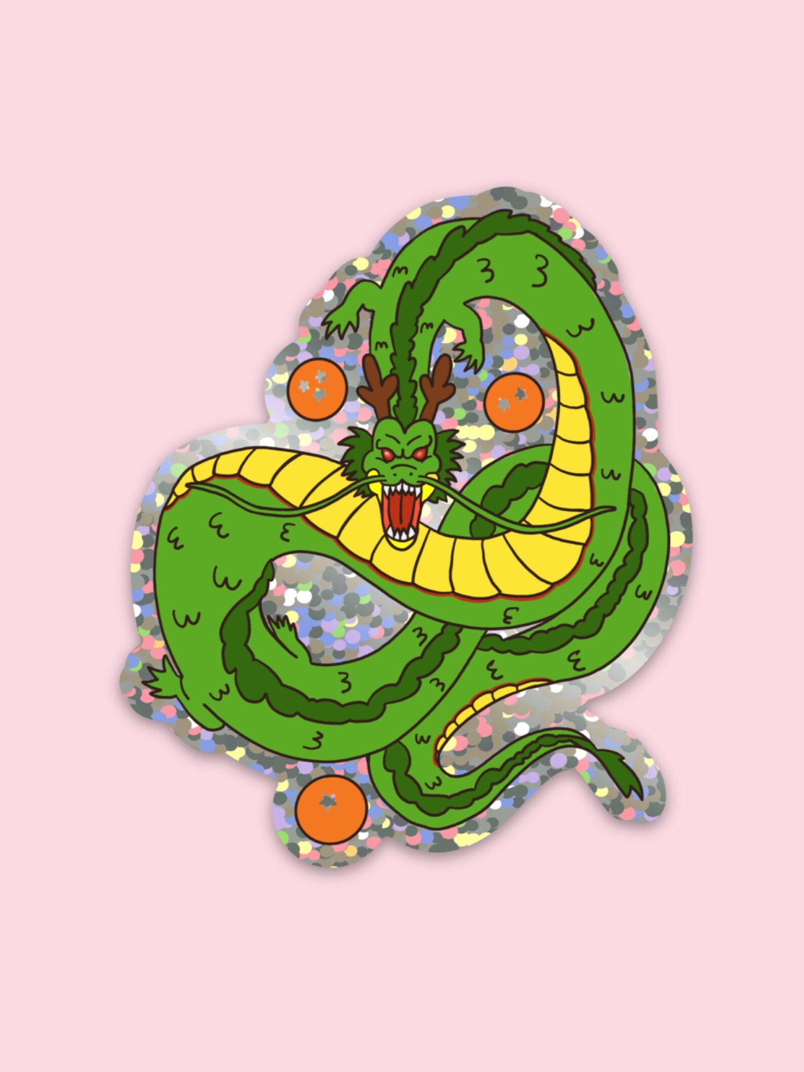 Glitter Shenron Sticker - Etsy