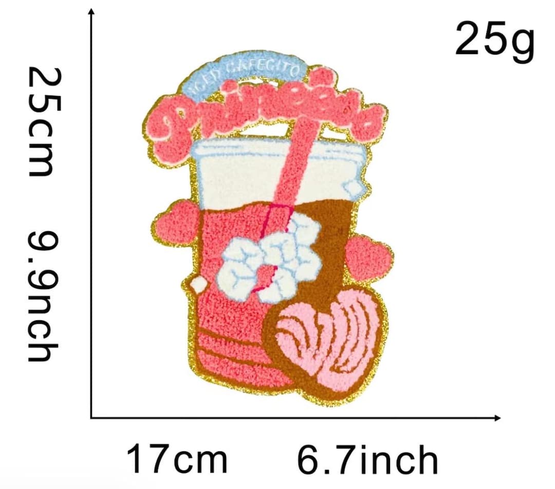 Large “princesa Cafecito” Chenille Patch – Latina Coffee & Concha Iron ...