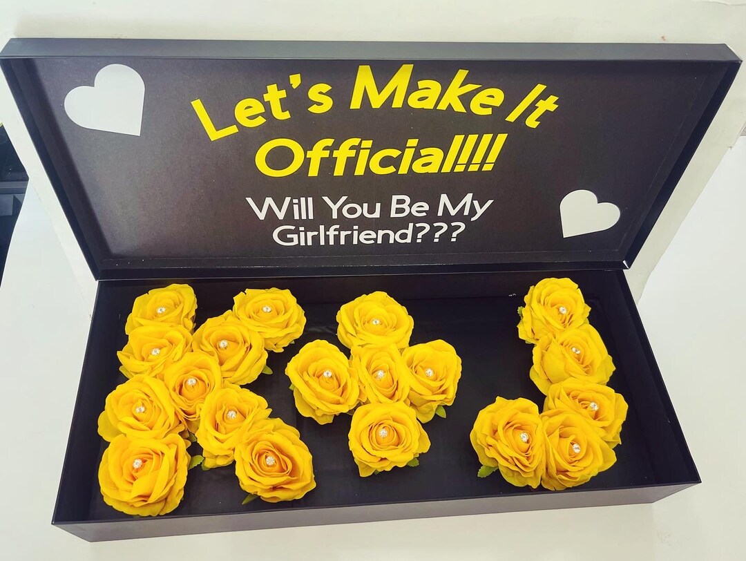 Girlfriend Proposal Rose Box - Etsy