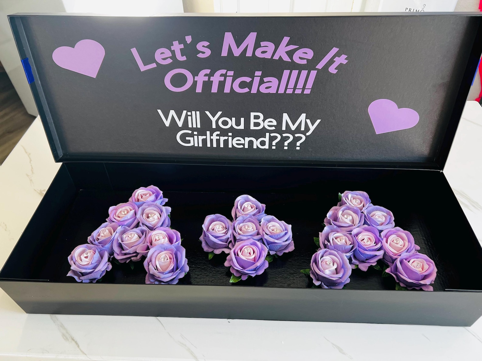Girlfriend Proposal Rose Box - Etsy