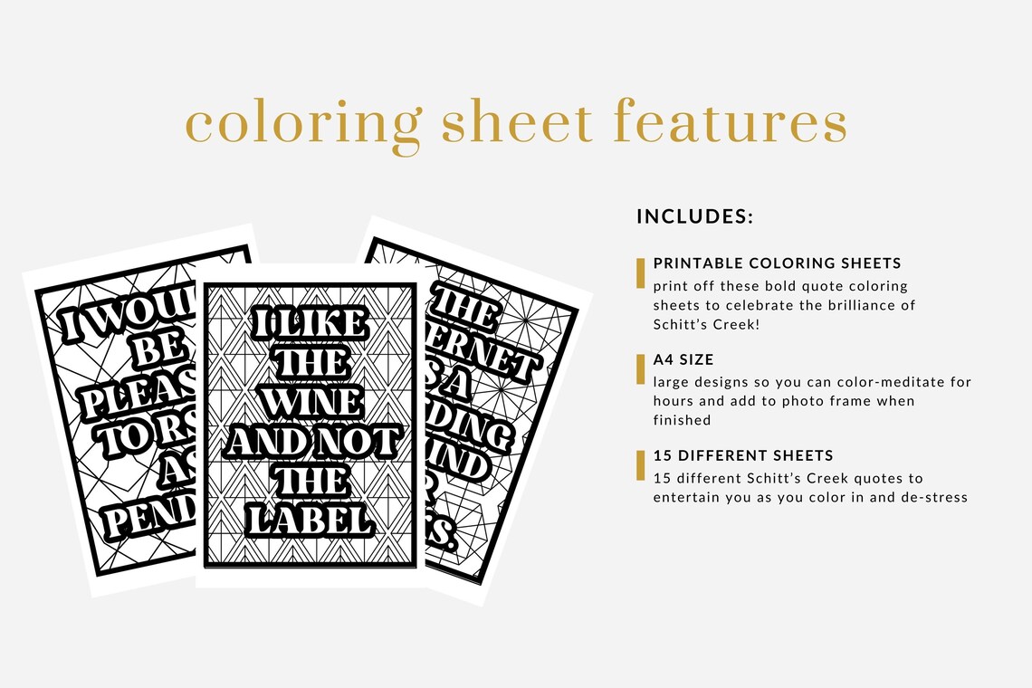 Schitt's Creek Quotes Digital Coloring David Rose Quote - Etsy