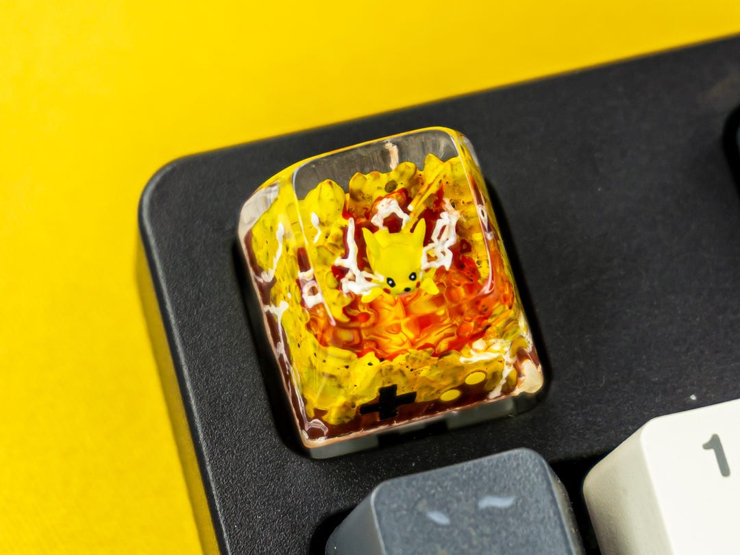 Pikachu Pokemon Resin Keycap Pokemon Keycaps Artisan Keycap Custom ...