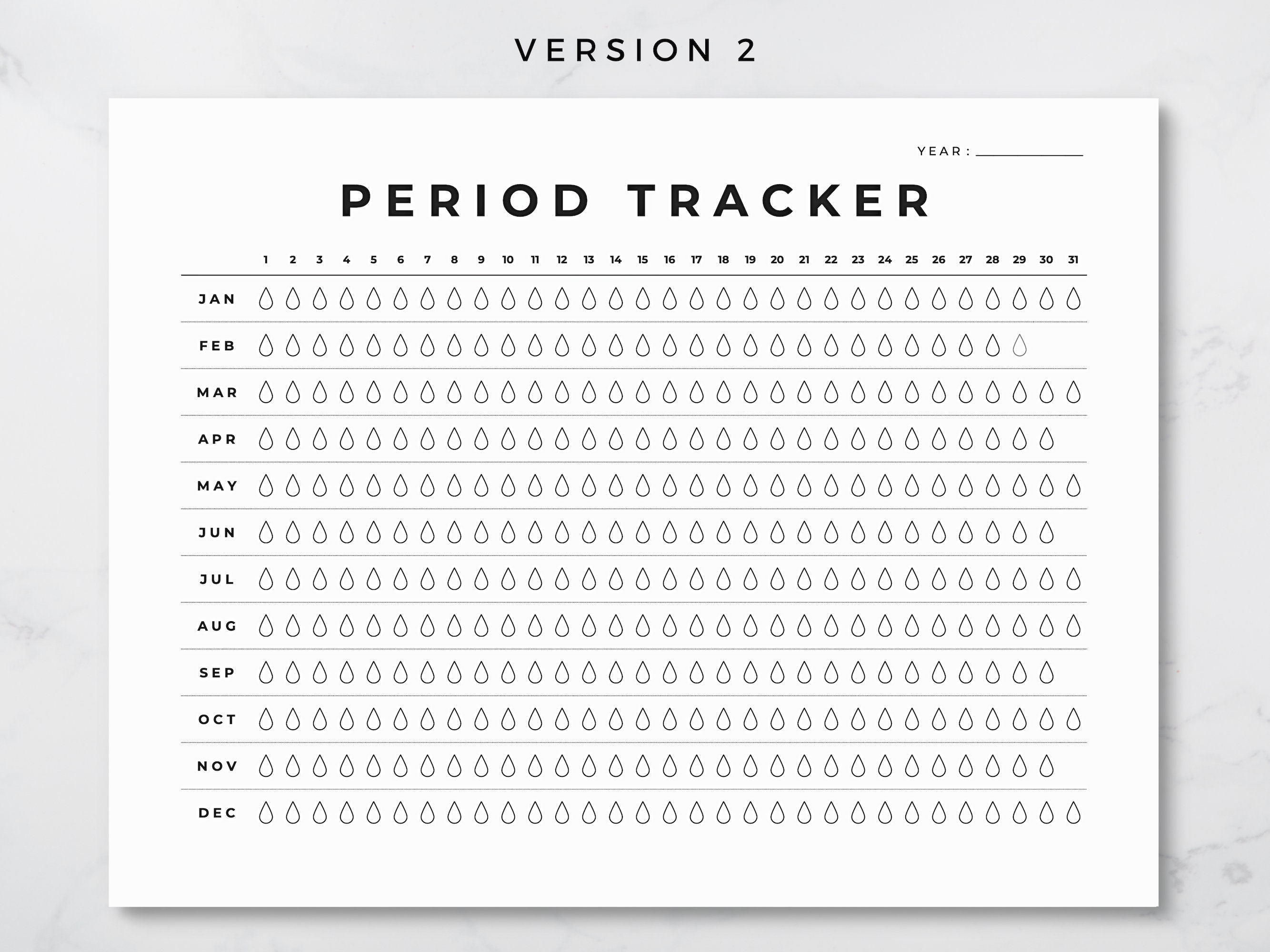 Printable Period Tracker Planner Insert, Period Tracker Digital ...