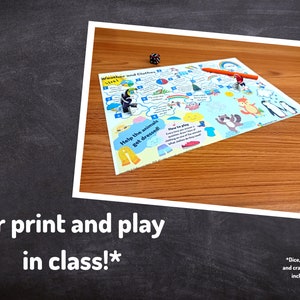WEATHER & CLOTHES Board Game for English / ESL / Tefl Classes. Play on ...