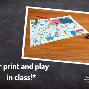 SCHOOL Board Game for English / ESL / TEFL Classes. Play on Zoom ...