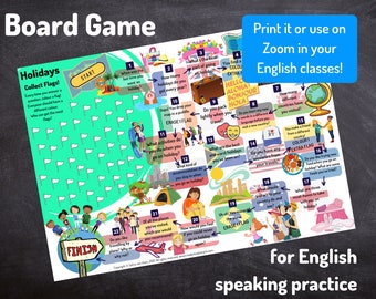 SCHOOL Board Game for English / ESL / TEFL Classes. Play on Zoom ...