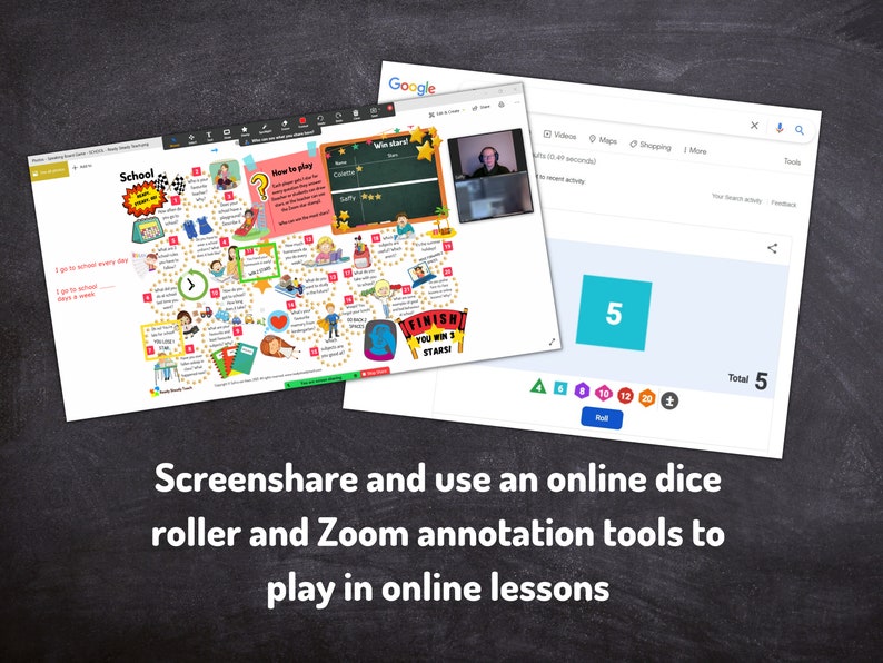 SCHOOL Board Game for English / ESL / TEFL Classes. Play on Zoom ...
