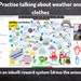 WEATHER & CLOTHES Board Game for English / ESL / Tefl Classes. Play on ...