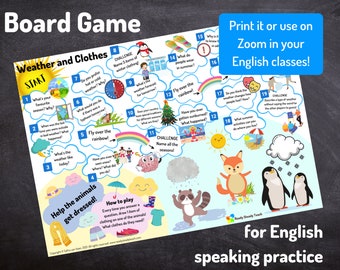 SCHOOL Board Game for English / ESL / TEFL Classes. Play on Zoom ...