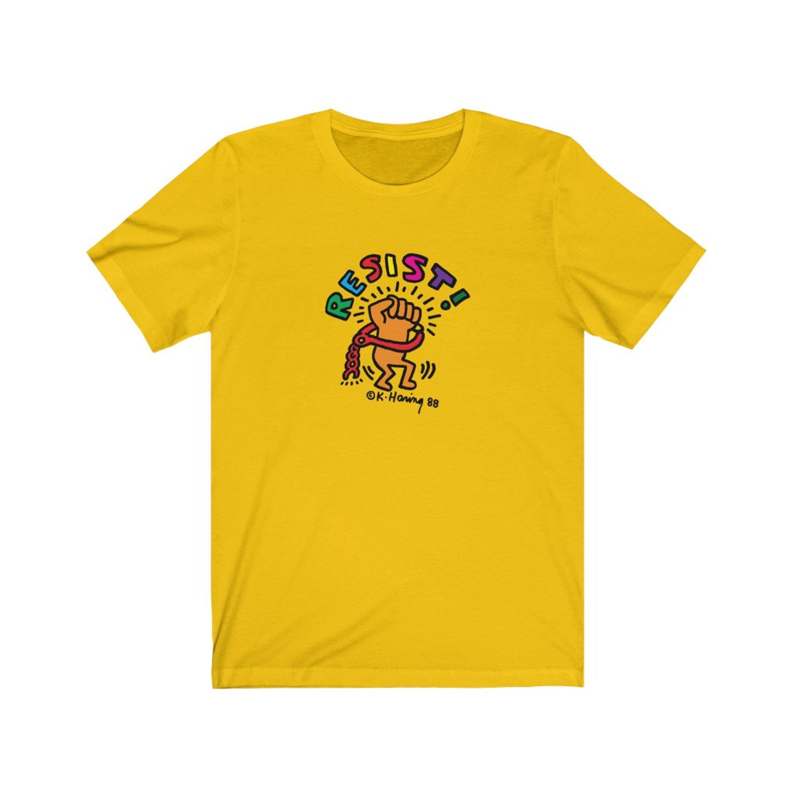 Keith Haring Resist T-shirt - Etsy