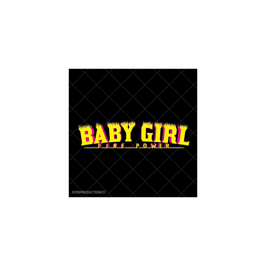 Baby Girl Fire Power SVG - Etsy