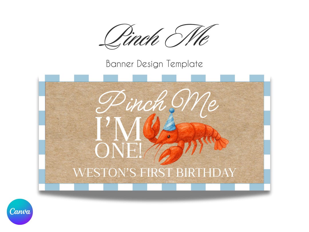 Crawfish Boil 1st Birthday Banner Template: Southern Party Decor ...