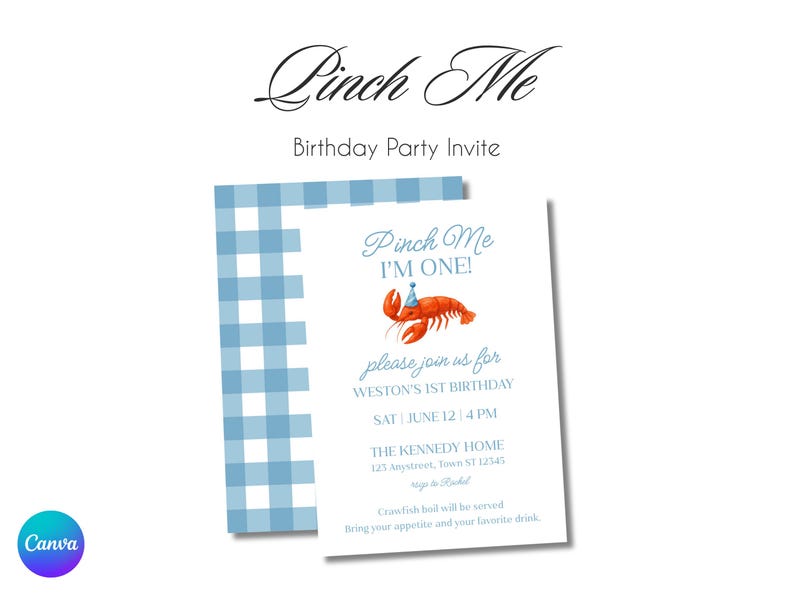 Crawfish Boil 1st Birthday Invitation: Louisiana Seafood Party (digital ...