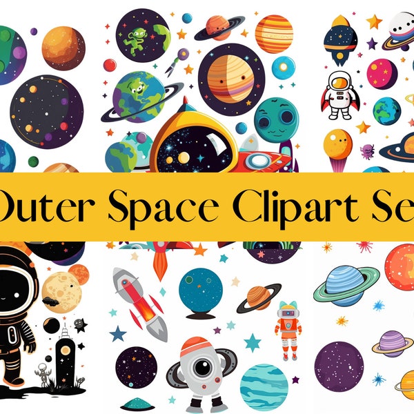 Outer Space Clipart - Etsy
