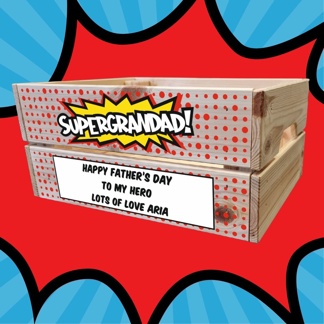Father's Day Crate Birthday Crate Fathers Day Birthday Crate Printed ...