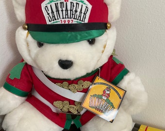 Vintage 1986 Dayton Hudson Santa Bear With Original Bag Retro Stuffed ...