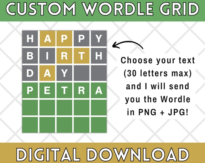 Wordle SVG, Make Your Own Wordle Grid, Create Any Message, Perfect ...
