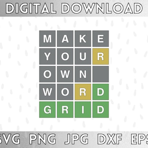 Wordle SVG, Make Your Own Wordle Grid, Create Any Message, Perfect ...