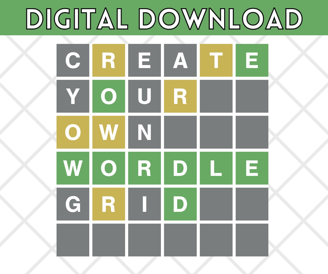 Wordle SVG, Make Your Own Wordle Grid, Create Any Message, Perfect ... Wordle SVG, Make Your Own Wordle Grid, Create Any Message, Perfect ...