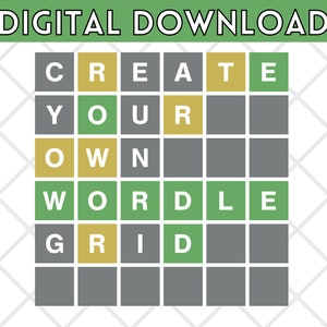 Wordle SVG, Make Your Own Wordle Grid, Create Any Message, Perfect ...
