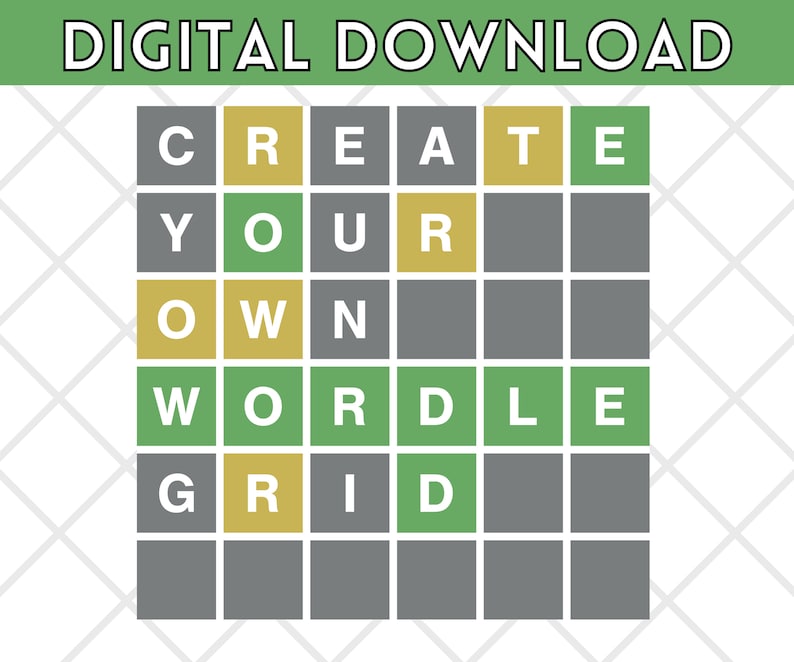 Wordle SVG, Make Your Own Wordle Grid, Create Any Message, Perfect ...