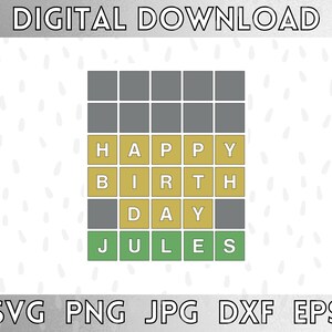 Wordle SVG, Make Your Own Wordle Grid, Create Any Message, Perfect ...