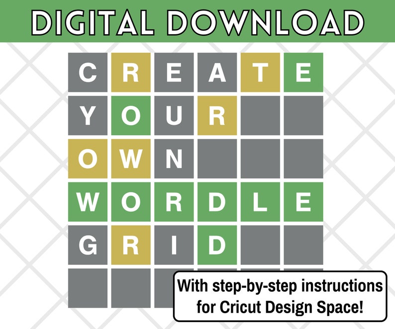 Wordle SVG, Make Your Own Wordle Grid, Create Any Message, Perfect ...