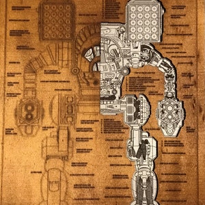 Battletech Mad Cat timber Wolf Blueprint Engrave With 2 Layers, DFX ...
