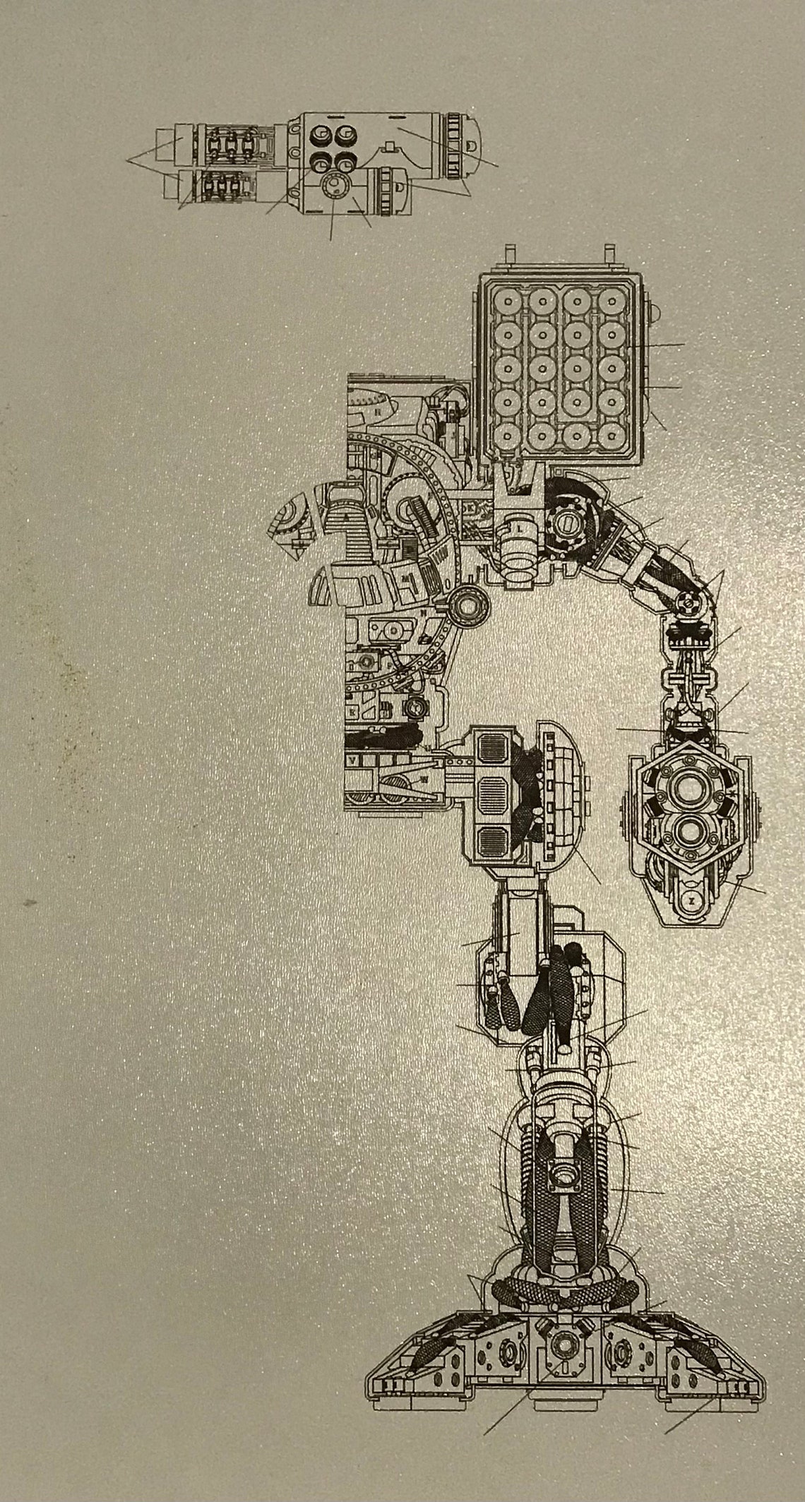 Battletech Mad Cat timber Wolf Blueprint Engrave With 2 Layers, DFX ...