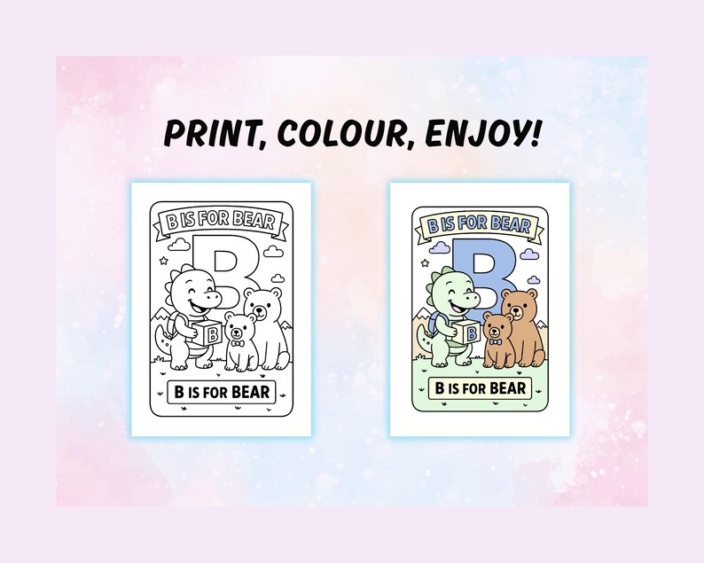 Uppercase Dino Dan Animal Alphabet Pages: Fun Kids Activity (PDF) A4 ...