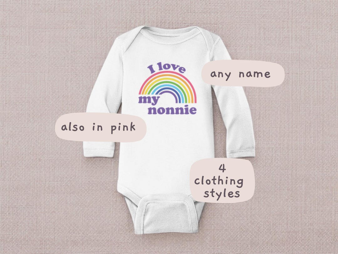 Nonnie Baby Onesie Nonnie Onesie Baby Gift Baby Nonnie Loves Me I Love ...