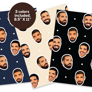 Instant Download- 8.5 X 11 Printable Drake Wrapping Paper - Drake ...